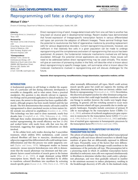 Image result for Cell Fate Reprogramming