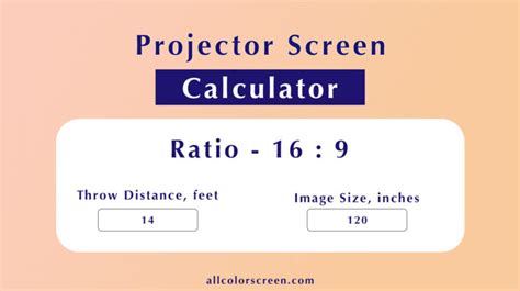 Projector Screen Calculator - All Color Screen
