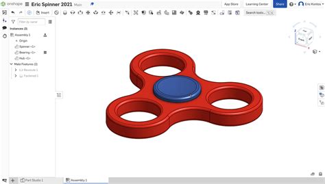 Image result for Onshape Tutorials Fidget Spinner