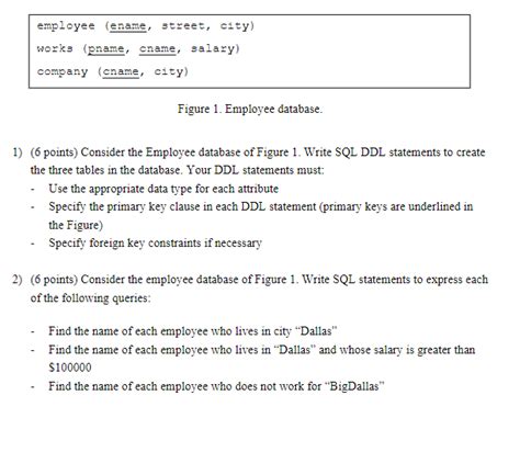 Image result for SQL Employee Table Code Ename