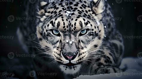 Image result for Snow Leopard Front View