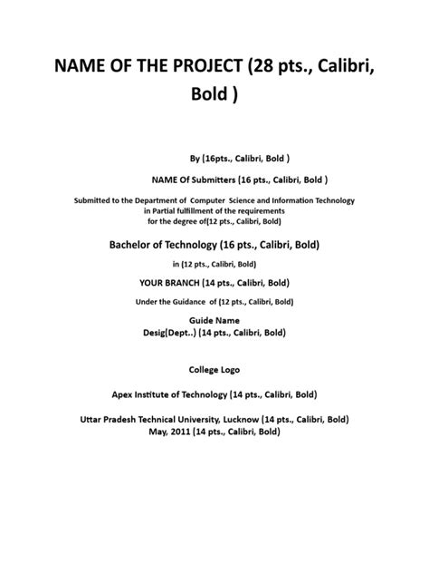 Image result for How to Write Name On Project