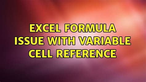 Image result for Excel Variable Cell Reference