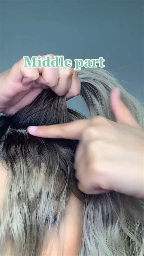 Image result for Middle Part Hair Tutorial