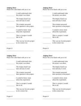 Image result for Science Judging Fair Example