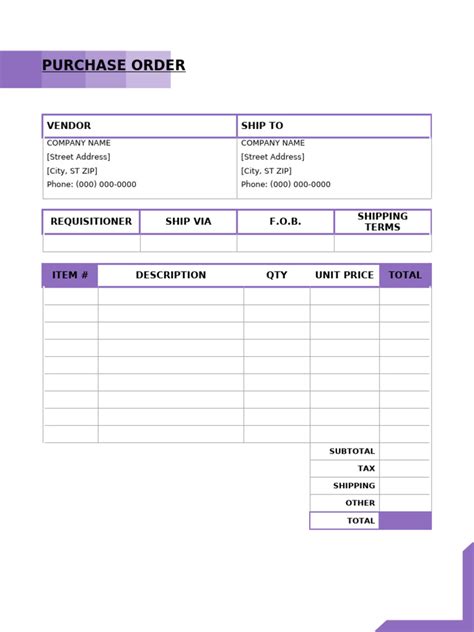 Purchase Order Template | PDF