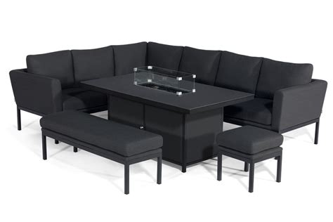 Image result for Rectangular Fire Pit Dining Table