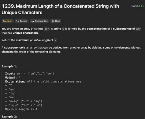 Image result for Maximum Length of a Concatenated String with Unique Characters Java