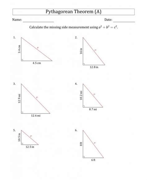 Image result for Pythagorean Theorem Examples Step by Step