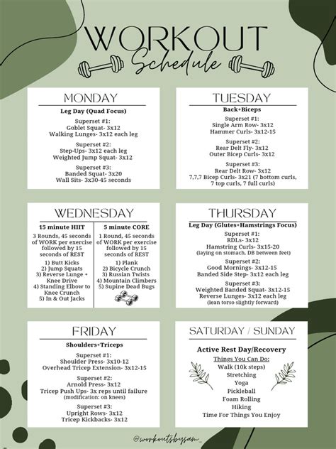 Image result for One Week Workout Plan