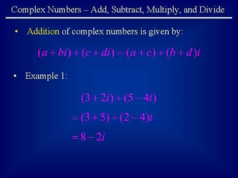 Image result for Add Subtract Multiply and Divide Complex Numbers