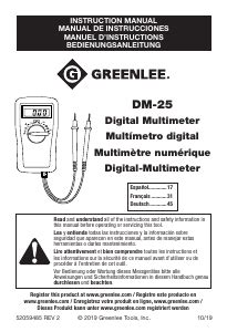 Image result for Greenlee DM-20 Problem Solving Guide