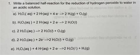 Image result for H2O2 Reduction Reaction