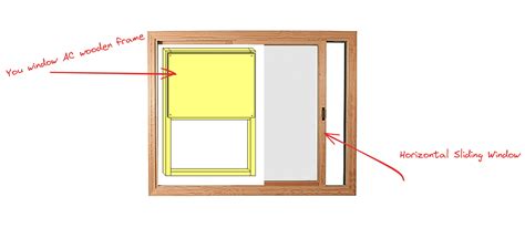 Image result for Install Portable AC Window Slider Horizontal