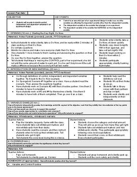 Image result for Variables Lesson Plan