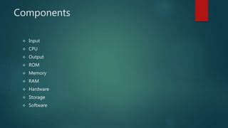 Image result for Computer Components RAM CPU Input/Output