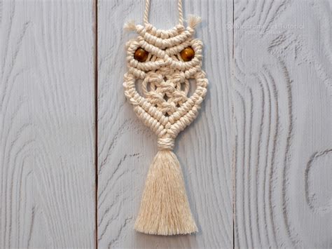 Image result for Tutorial Macrame Owl Keychain