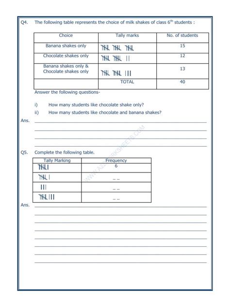 Image result for Data Handling Practice Questions