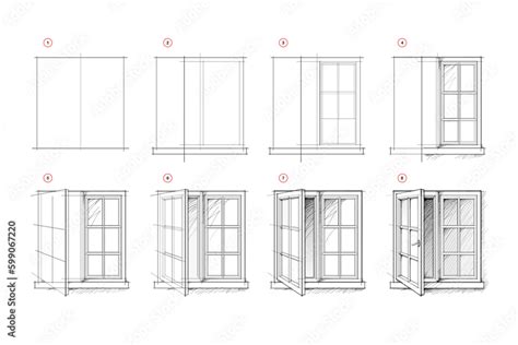 Image result for How to Draw an Open Window
