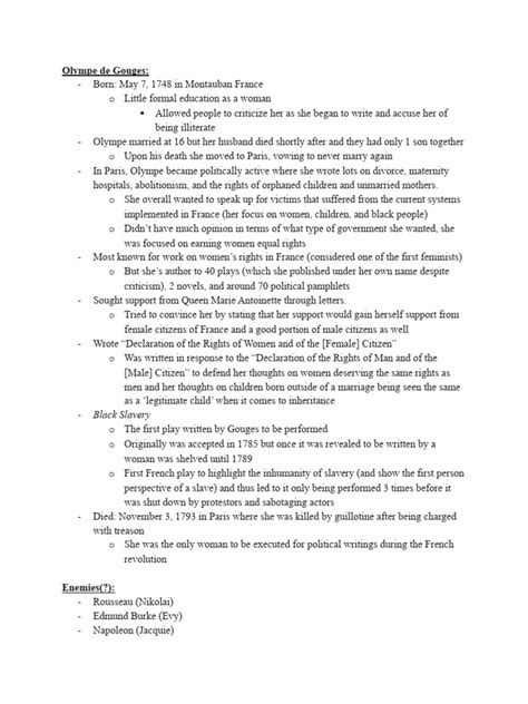 Image result for Olympe De Gouges Analyse