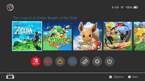 Image result for Nintendo Switch UI
