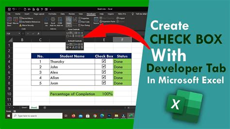 Image result for How to Add Check Box Excel