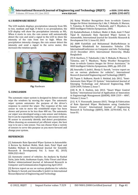 Image result for Automatic Rain-Sensing Wiper Using Arduino