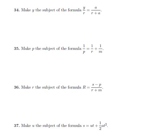 Image result for Rearranging Formula Worksheet with Example