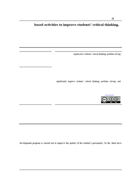 Image result for Critical Thinking Problem Solving Activities