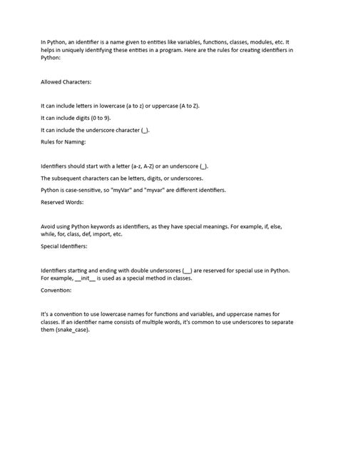 Image result for Python Identifiers