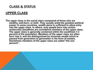 Image result for Difference Between Class and Status