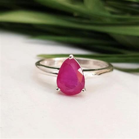 Adjustable Ruby Gemstone Ring, Manik Ring