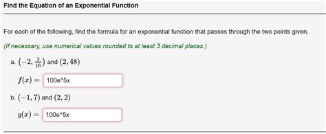 Image result for How to Write Exponential Model Given Two Points