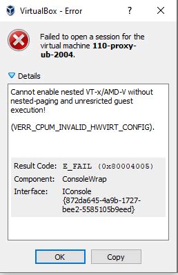 Image result for VirtualBox Hardware Virtualization Error