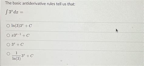 Image result for Basic Antiderivative Rules