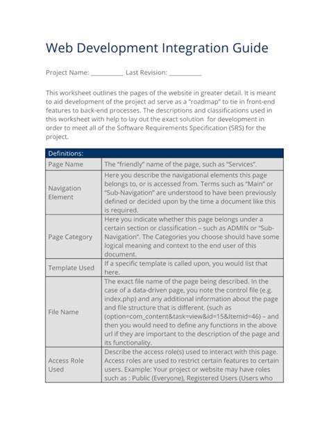 Image result for Integration Document Example