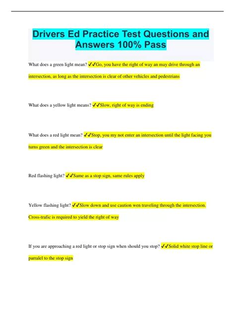 Image result for Drivers Ed Signs Practice Test