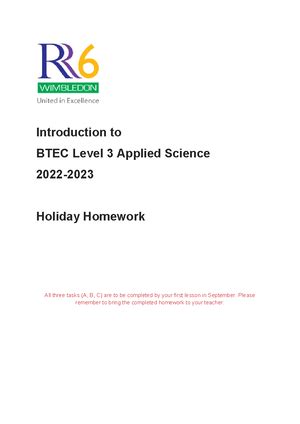 Image result for BTEC Applied Science Notes
