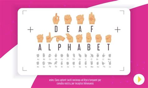 Premium Vector | Illustration of sign language hands and alphabet for deaf.