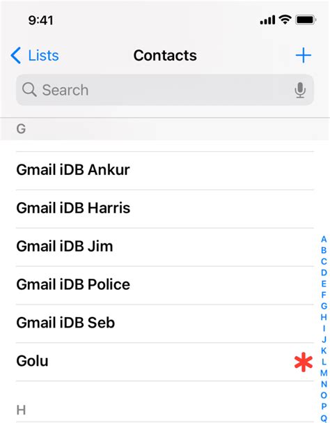 Image result for G Contact iOS App