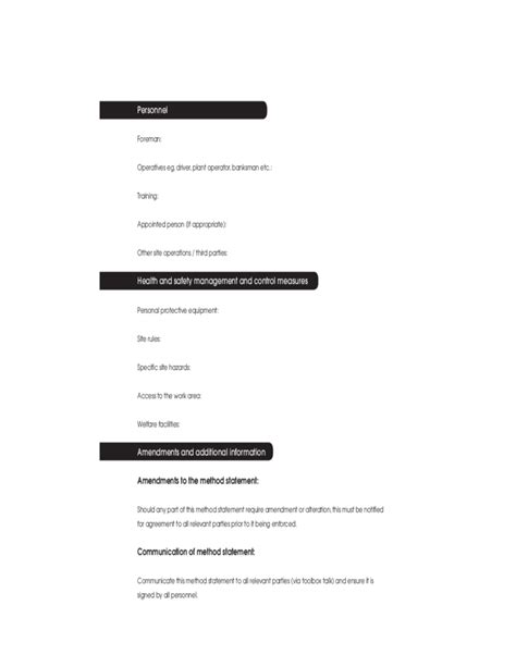 Image result for How to Write a Method Statement Template