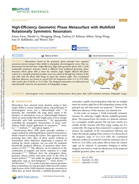 Image result for Geometric Phase Metasurface