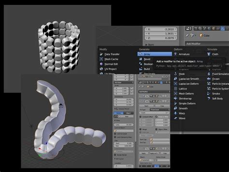 Image result for Array Modifier Blender Curve
