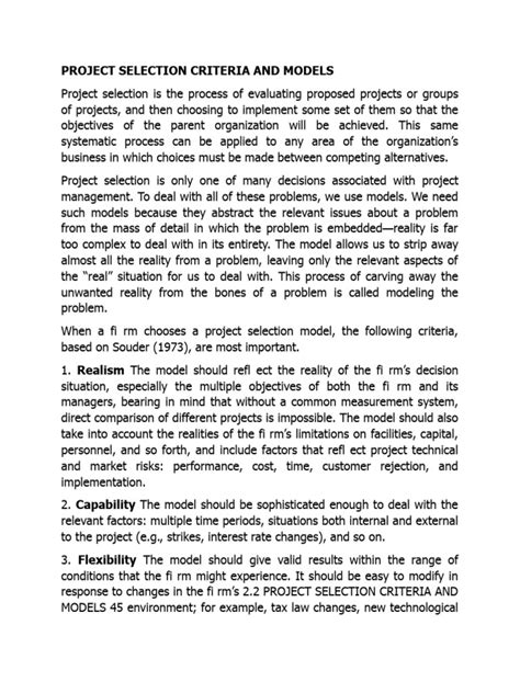 Image result for Project Selection Criteria Matrix