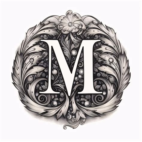 Image result for Script Monogram Letter M