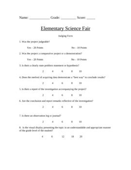 Image result for Science Judging Fair Example