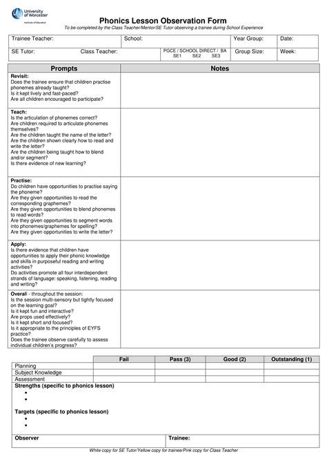 Image result for Lesson Observation Form UK