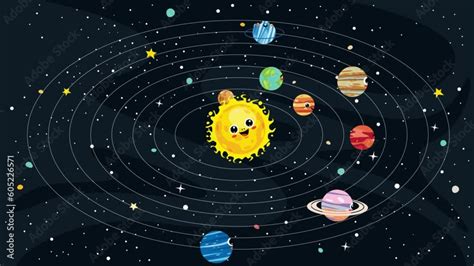 Cartoon Animation Of Solar System Stock Video | Adobe Stock