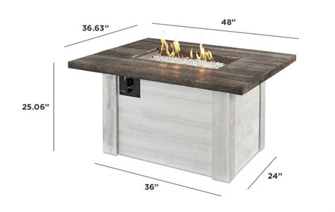 Alcott Rectangular Fire Pit Table
