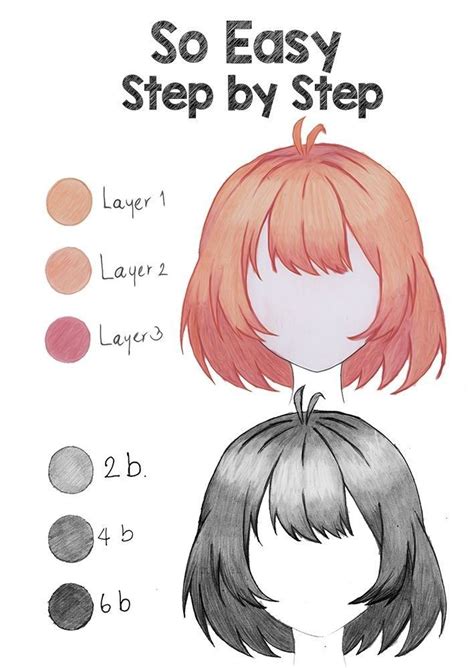 Image result for Anime Hair Drawing Tutorial